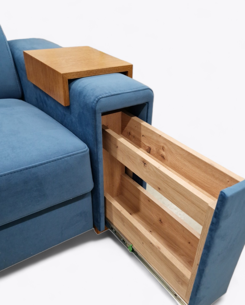 Sofa Loft 125. z półkami na plecach | Kamado Meble